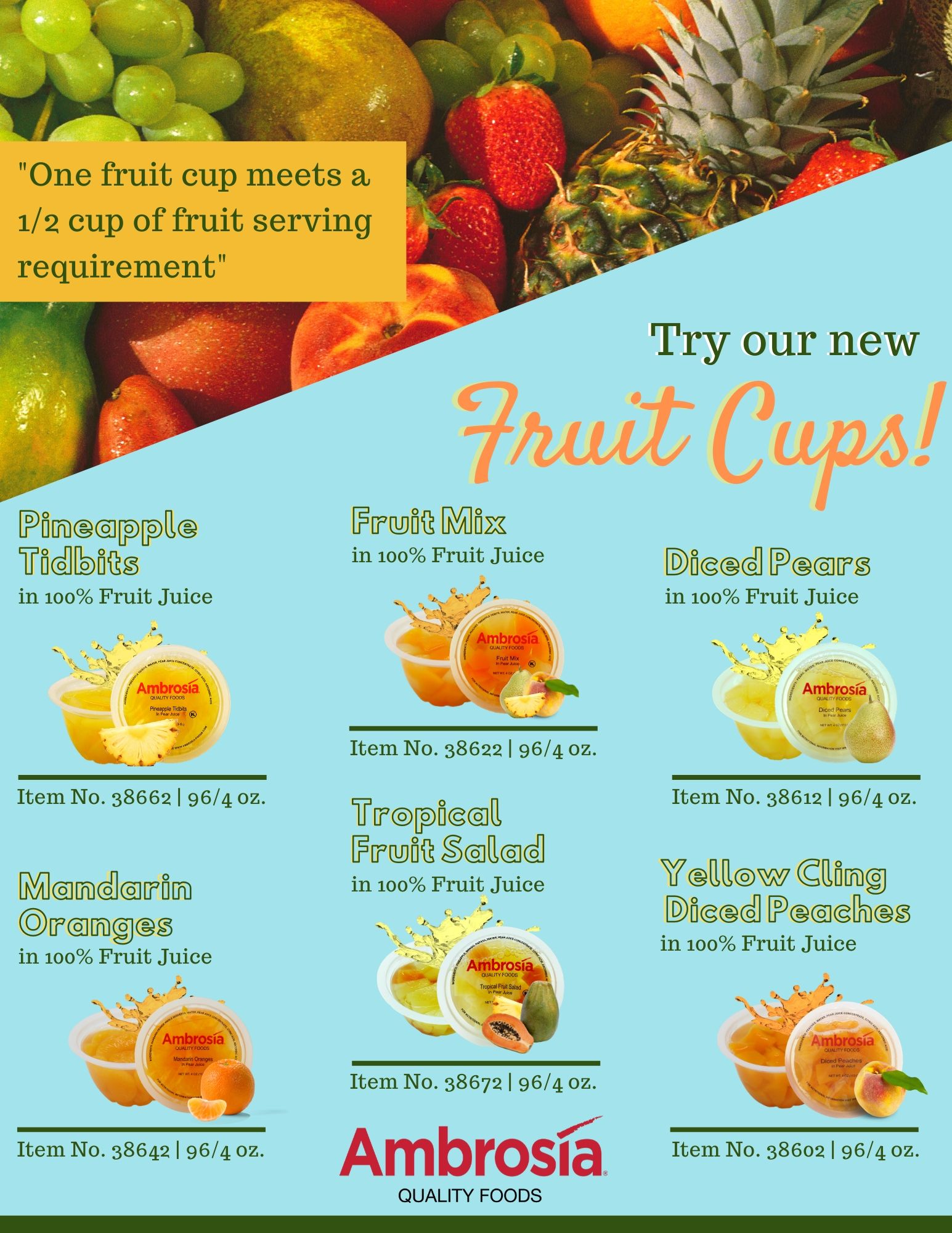 Grab and Go Products - Ambrosia Foods